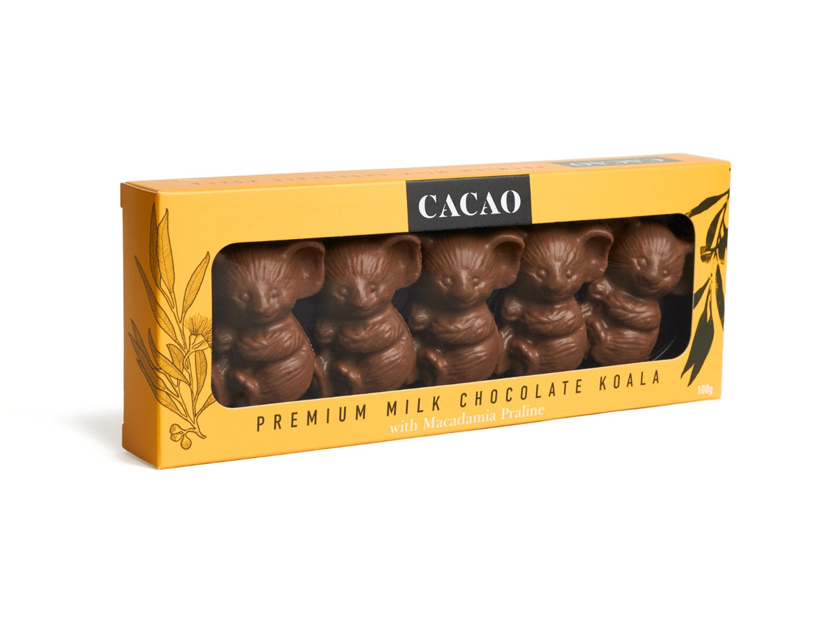 Milk Chocolate Koalas with Macadamia Praline | CACAO Handmade ...