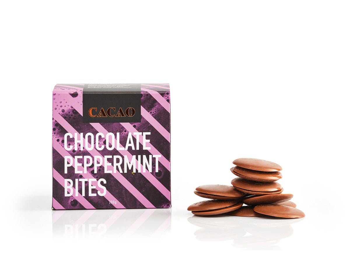 Milk Chocolate Peppermint Bites | CACAO Handmade Chocolates & Macarons