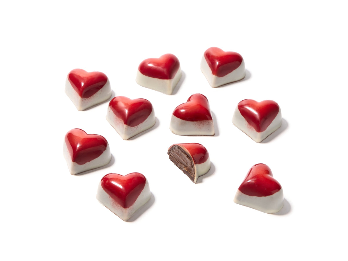 10-Piece Valentine’s Heart Chocolate Box | CACAO Handmade Chocolates ...