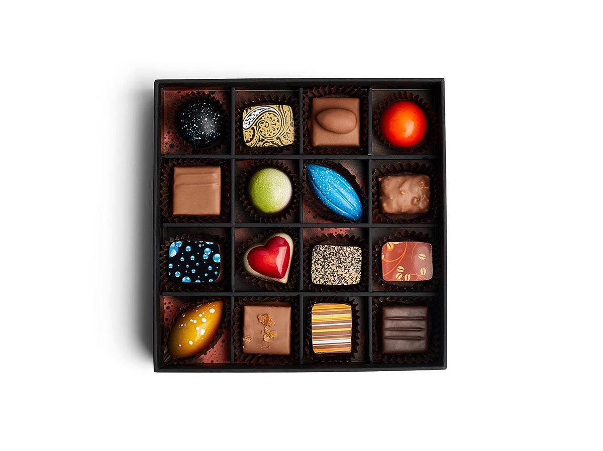 Signature 16 Piece Chocolate Box | CACAO Handmade Chocolates, Macarons ...
