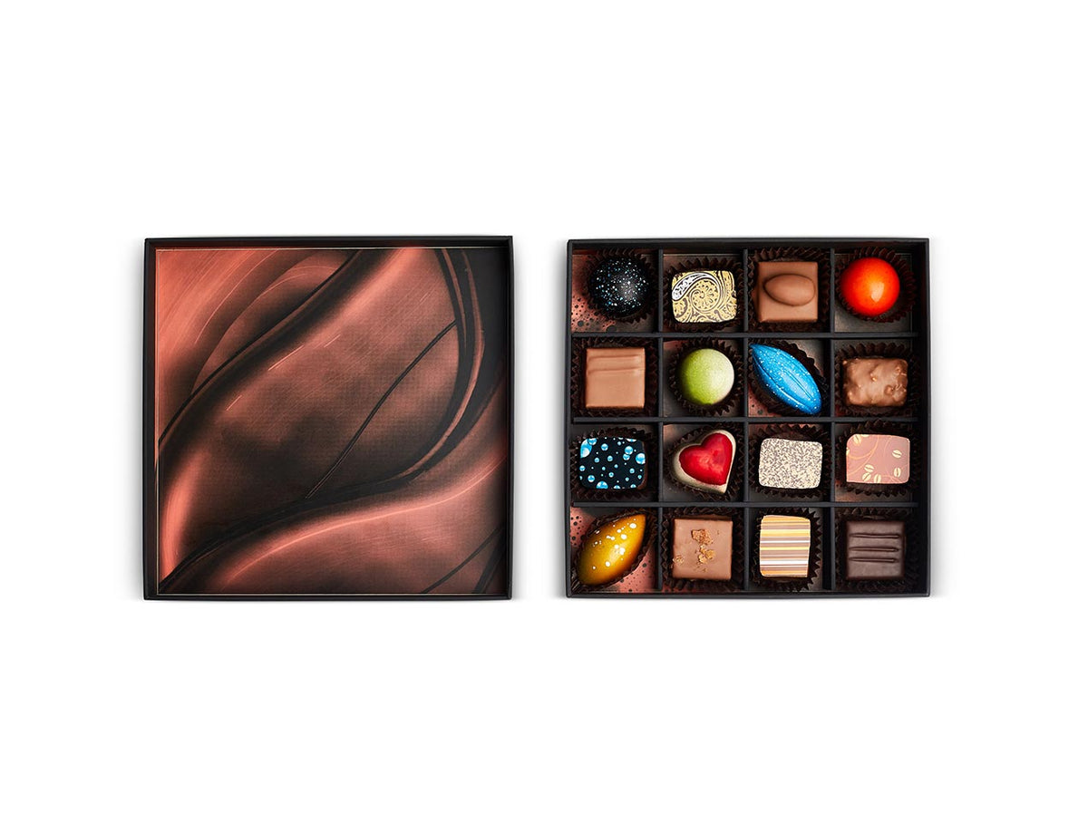Signature 16 Piece Chocolate Box | CACAO Handmade Chocolates, Macarons ...