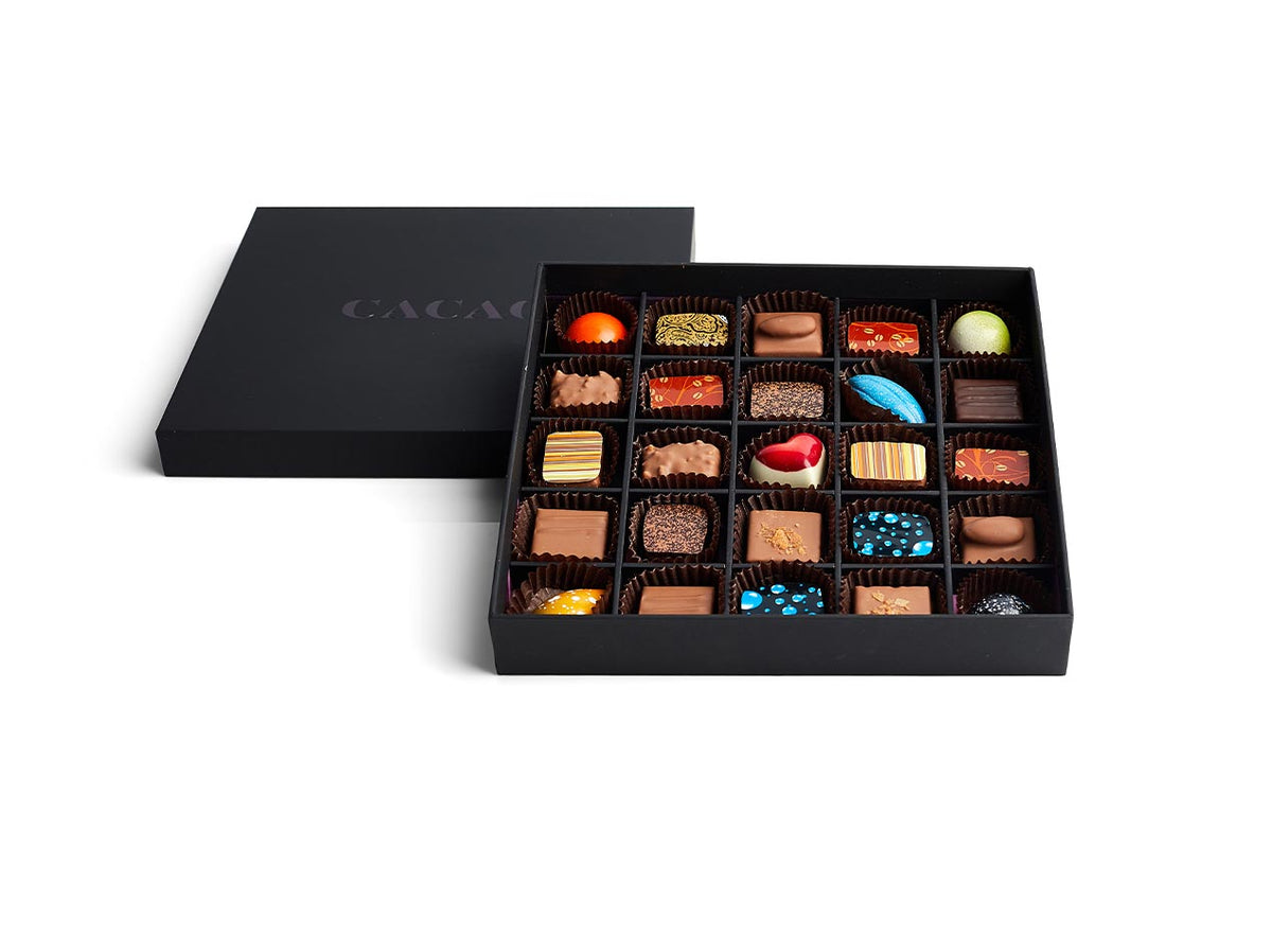 Signature 25 Piece Chocolate Box | CACAO Handmade Chocolates, Macarons ...