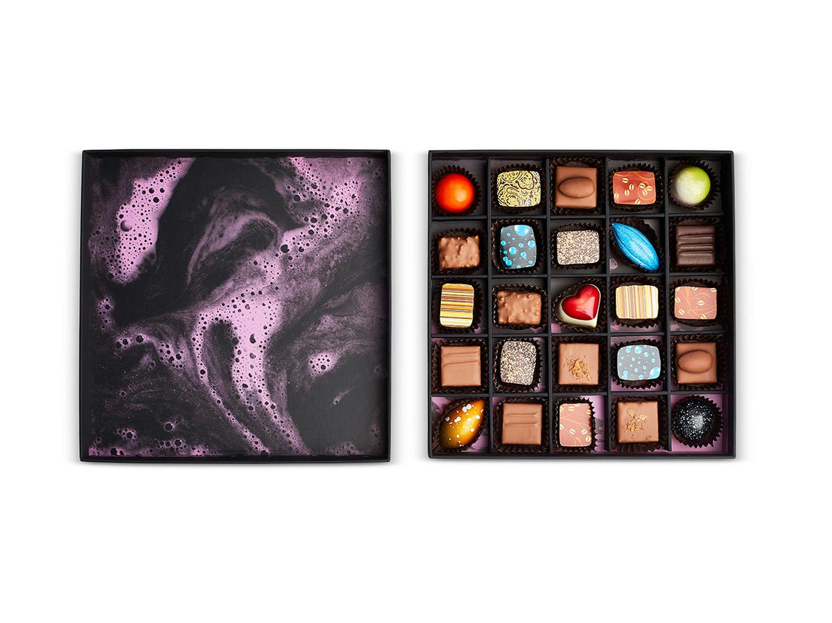 Signature 25 Piece Chocolate Box | CACAO Handmade Chocolates, Macarons ...