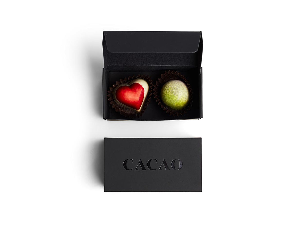 Signature 2 Piece Chocolate Box | CACAO Handmade Chocolates, Macarons ...