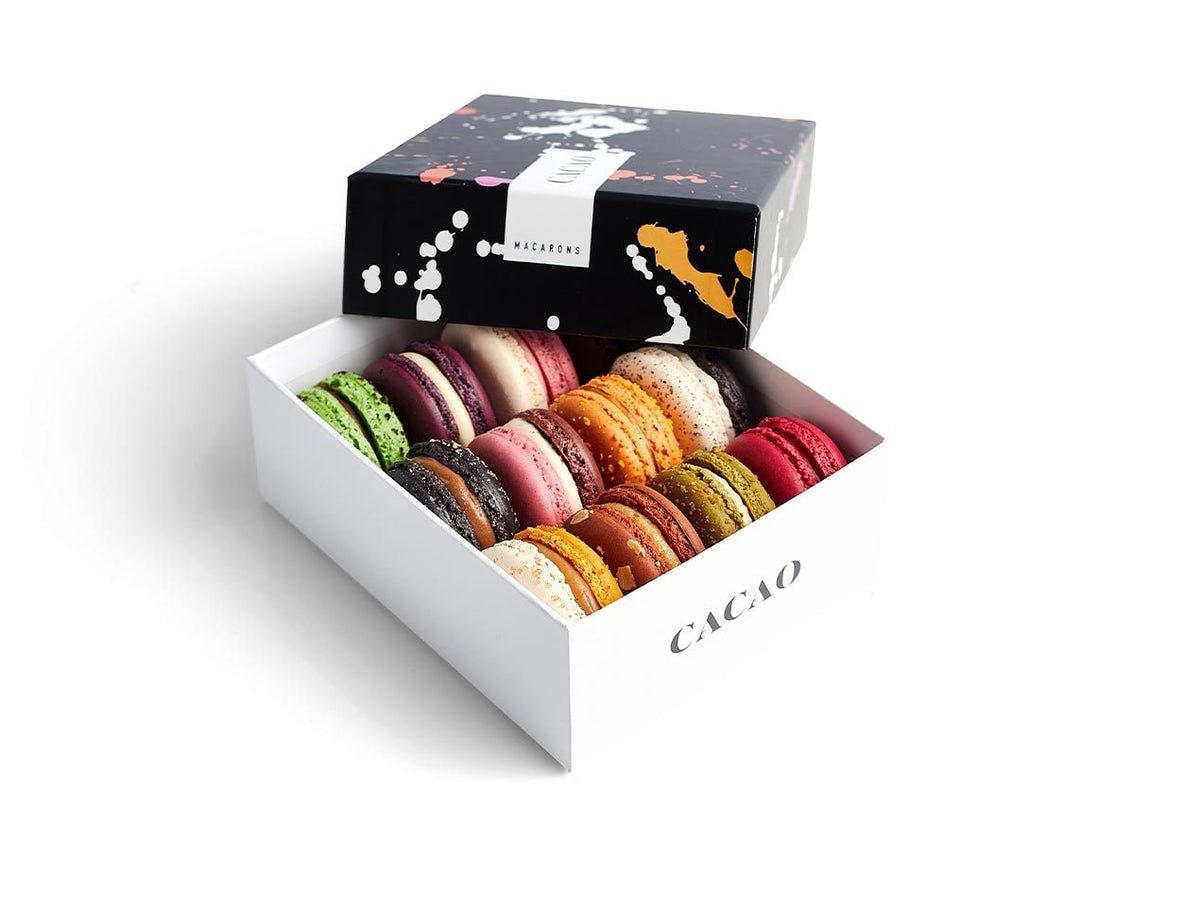 Macarons 12 Piece Box | CACAO | CACAO Handmade Chocolates, Macarons ...